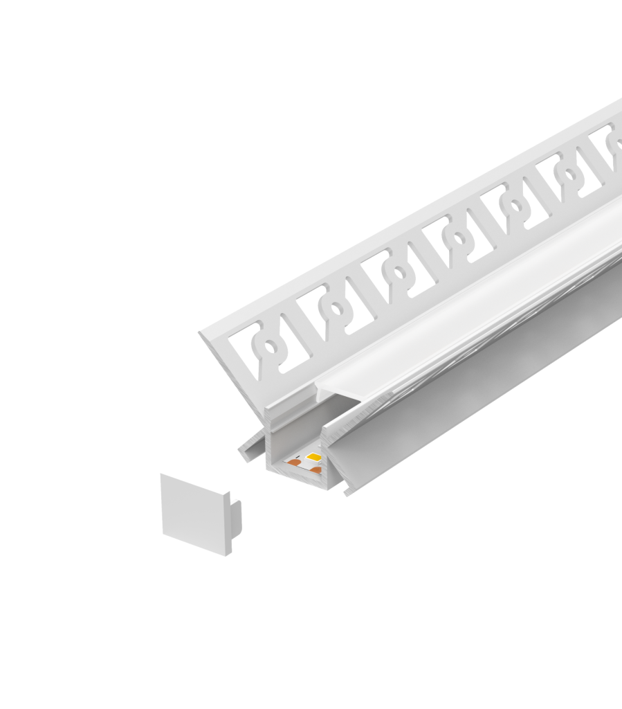 Plaster-In Corner Internal LED Profile - Instyle LED Lighting