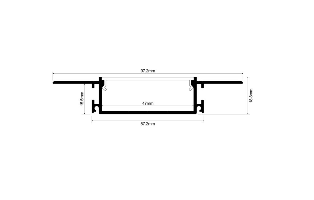 Plaster-In Large LED Profile - Instyle LED Lighting