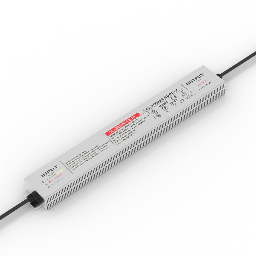 200W Slimline Constant Voltage LED Driver 12v IP67 - Instyle LED Lighting