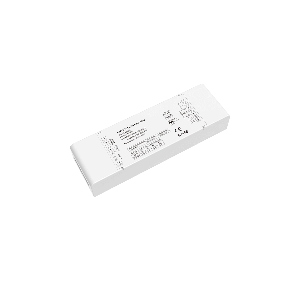 5 Channel | 5 x 6A | WiFi & RF | RGB/W | CCT | Single Colour | APP ...