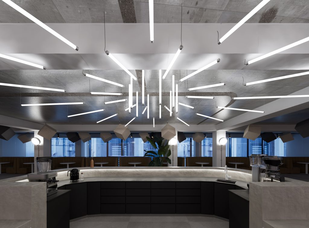Horizontal Suspended 360° LED Tube Light | Commercial Linear Lighting