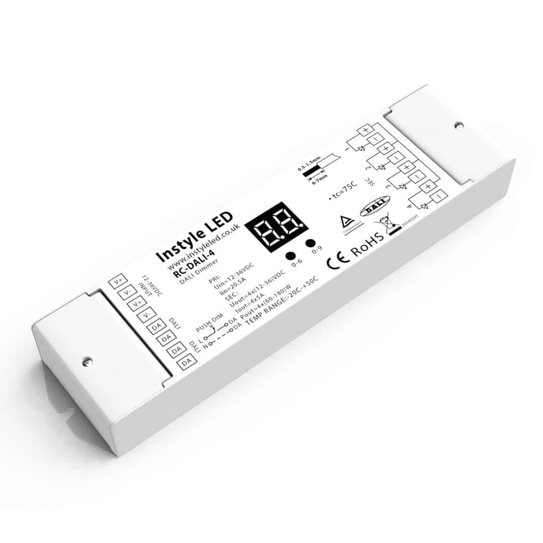 Multichannel DALI dimmer module | 4 x 5 amp output